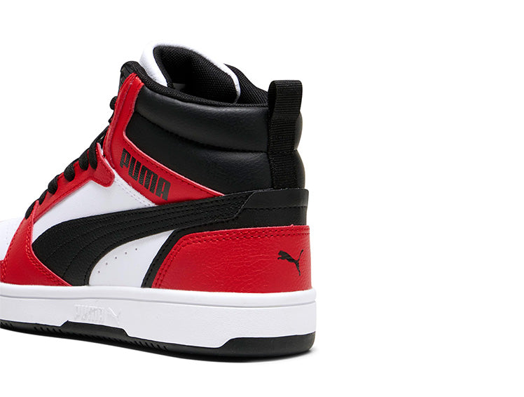 Zapatillas Puma Puma Rebound V6 Mid Cuero Cadete Rojo - Real Kicks