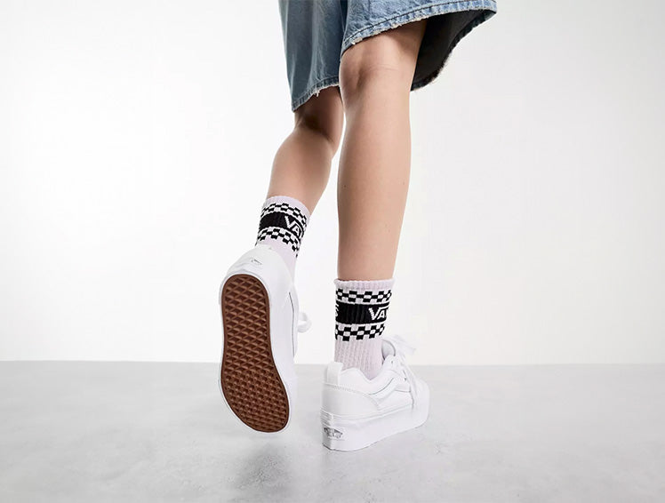 Zapatilla Vans Knu Stack Plataforma Mujer Blanco - Real Kicks