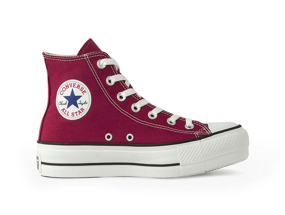 Zapatilla Converse Chuck Taylor Plataforma Mujer Burdeo - Real Kicks