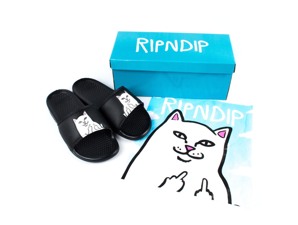 Sandalia Ripndip Lord Nermal Slides Hombre Negro - Real Kicks